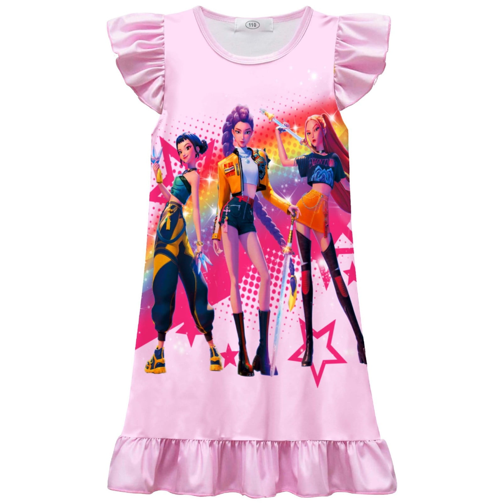 2025 New Pop Stars Demon Hunters Princess Dress for Girls, Pop Singer ...