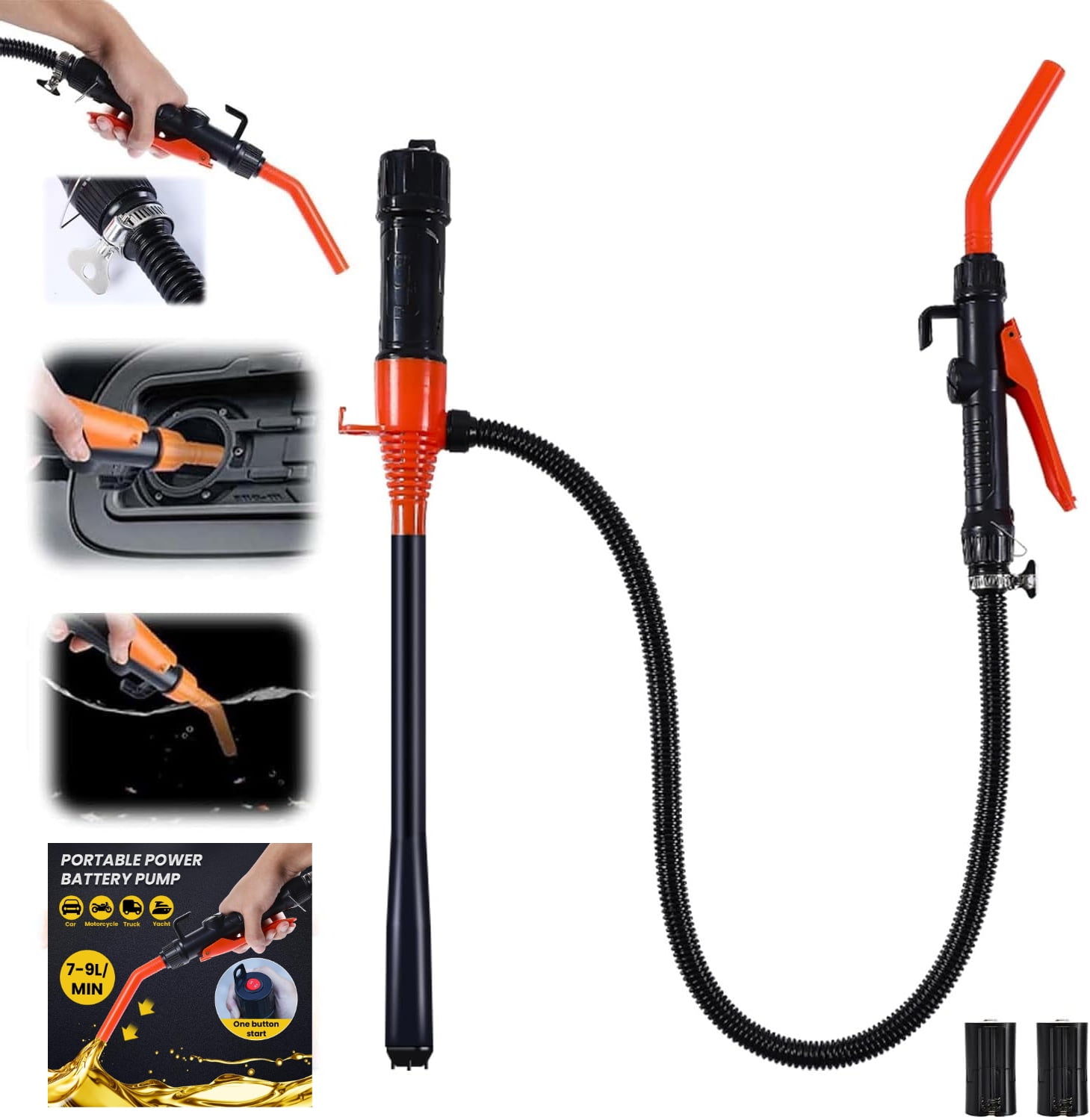 2025 New Portable Power Battery Pump for Gas, Battery Operated Electric ...