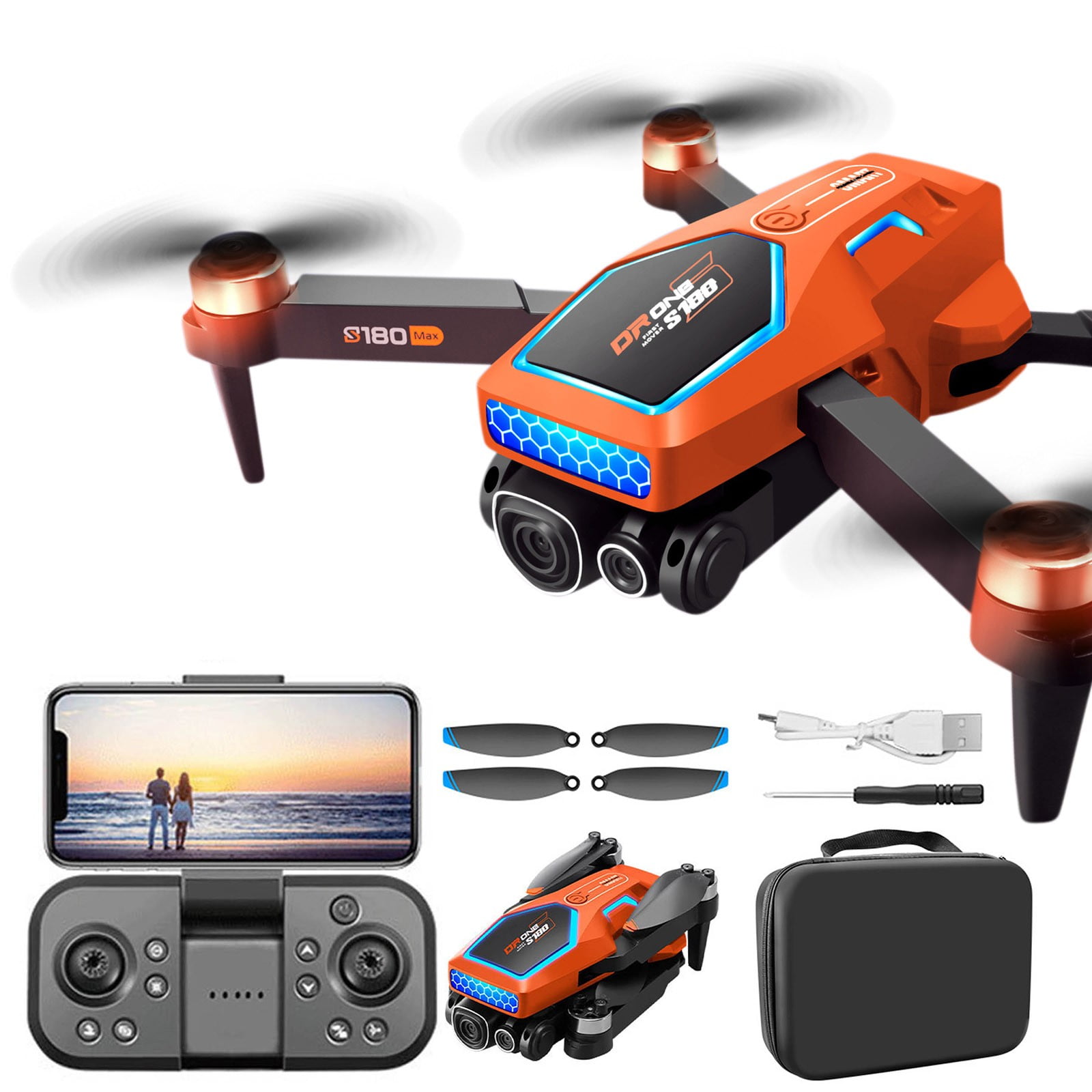 2025 New Product S180 Remote Control Brushless Drone HD Electronically ...