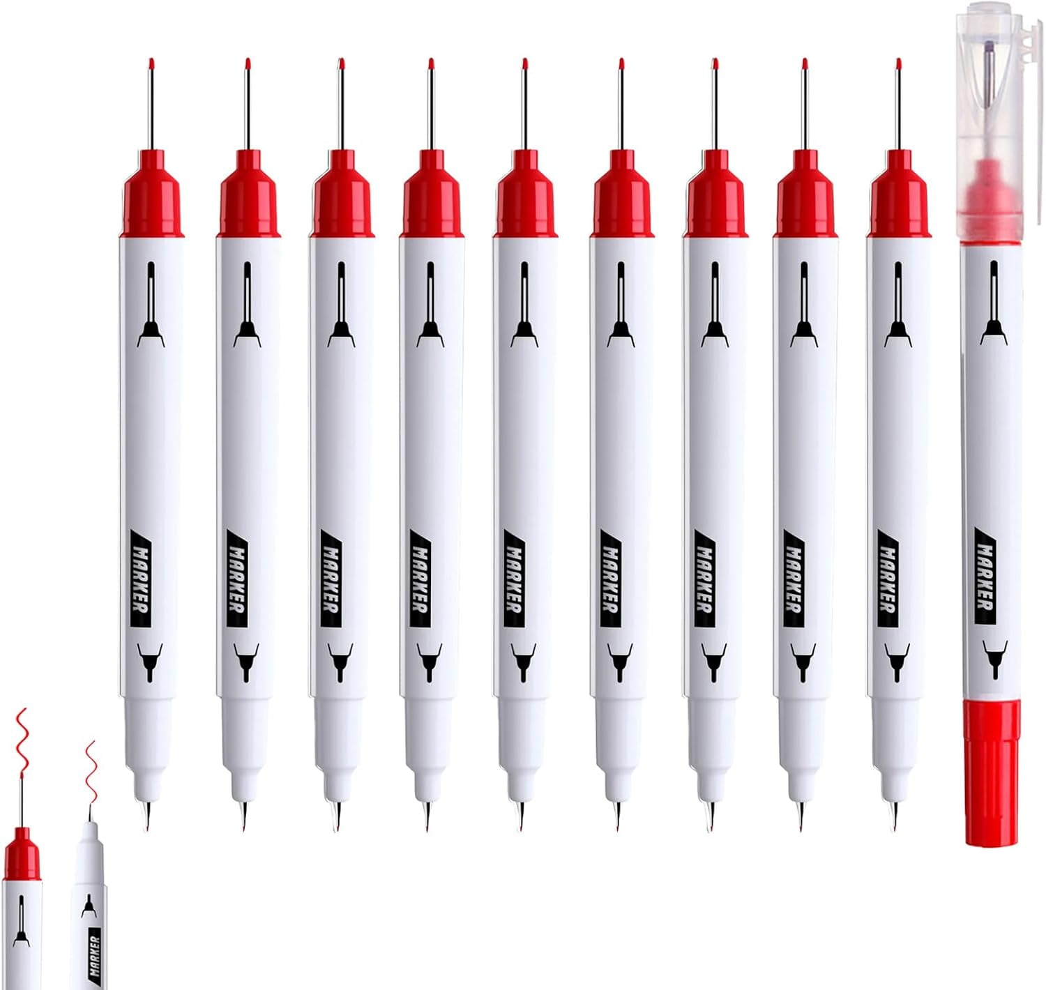 2025 New Professional Dual Head Deep Hole Markers 10-Pack - 20mm Long ...