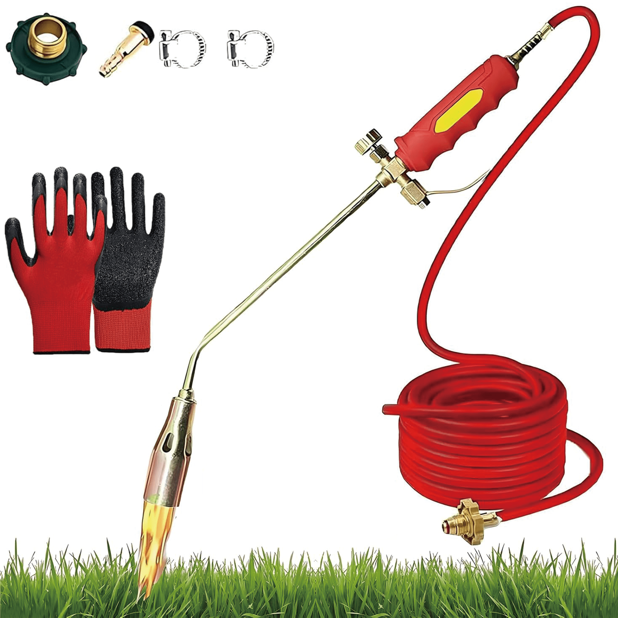 2025 New Propane Torch Weed Burner Kit, 1900k Btu High-Output With Push ...