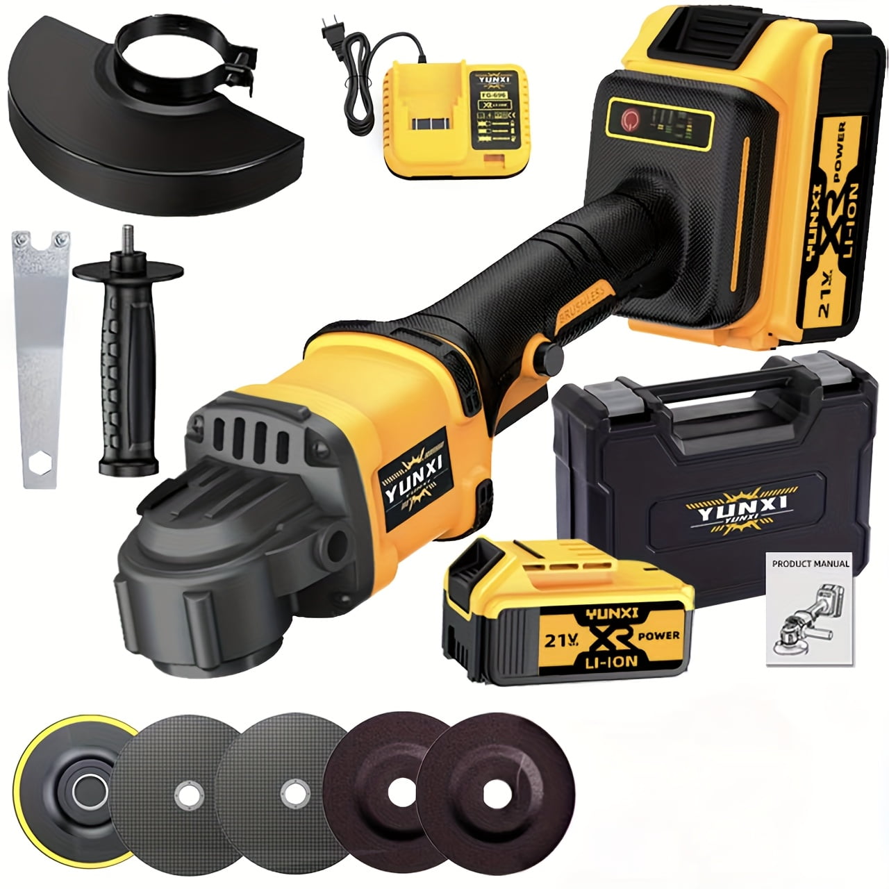 2025 New Rechargeable Cordless Angle Grinder & Polishing Machine - 2 ...