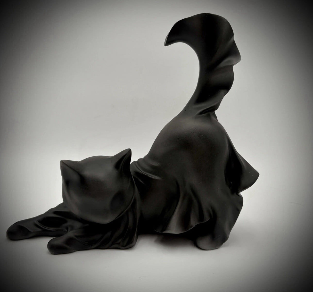 2025 New Release Gothic Decor Ghost Cat Statue – 6 Inches, Cracker ...