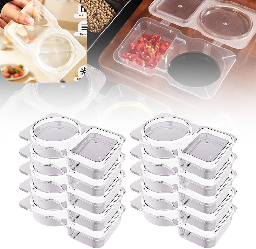 2025 New Reusable Snack Containers with Lids, Double Compartment ...