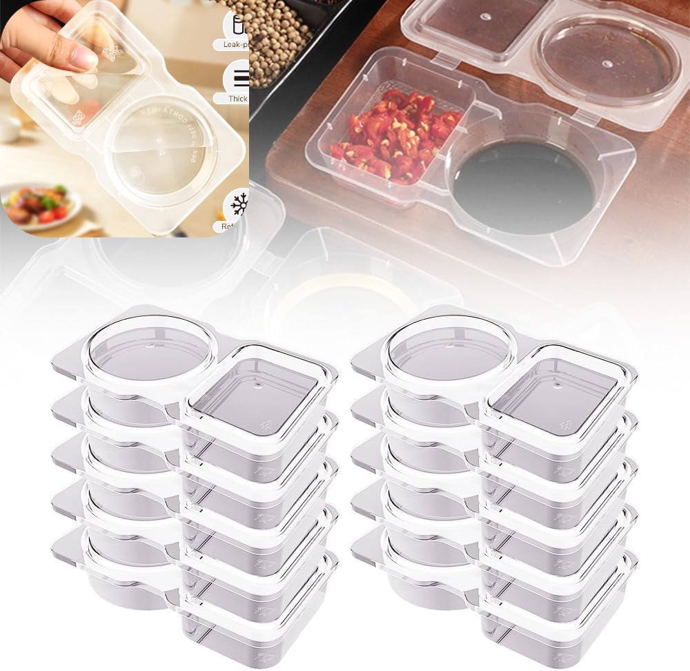 2025 New Reusable Snack Containers with Lids, Double Compartment ...