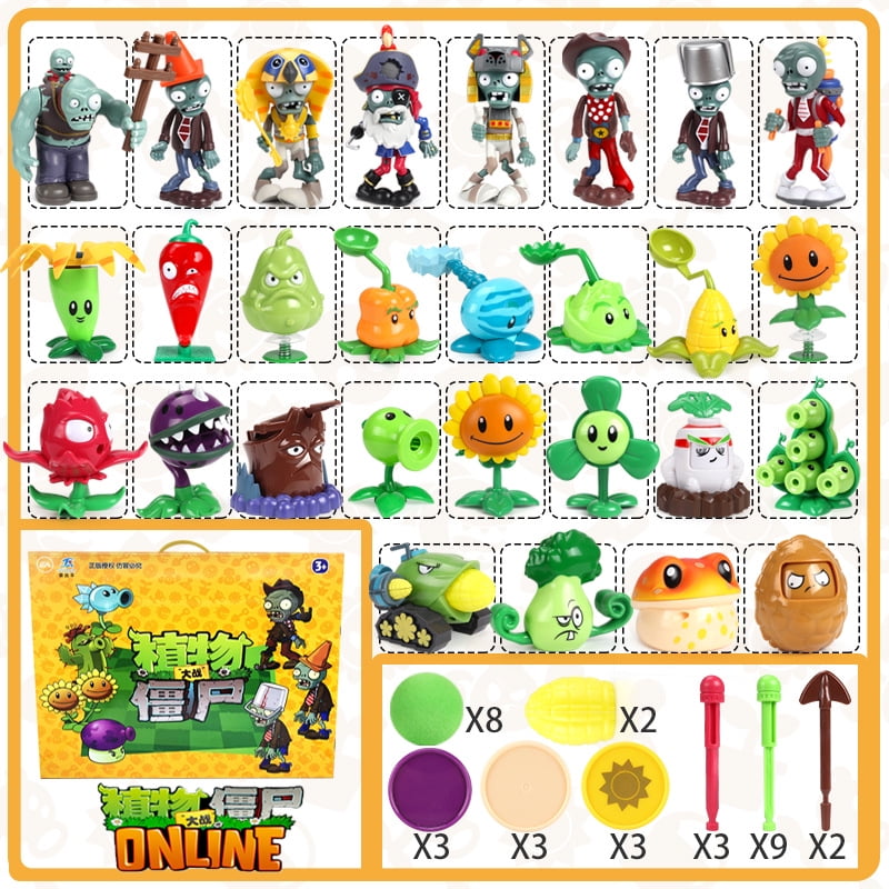 2025 New Role Plants Pea shooting Zombie Action Figure Peashooter ...