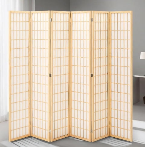 2025 New Rustic Wood Room Divider - 67" Farmhouse Privacy Screen with ...