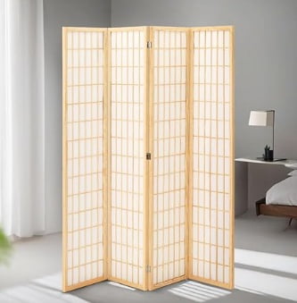 2025 New Rustic Wood Room Divider - 67" Farmhouse Privacy Screen with ...