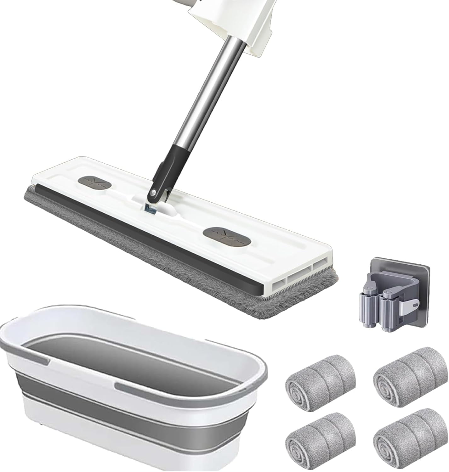 2025 New Saker Plus Large Flat Mop, 360° Rotation Saker Plus Mop and ...