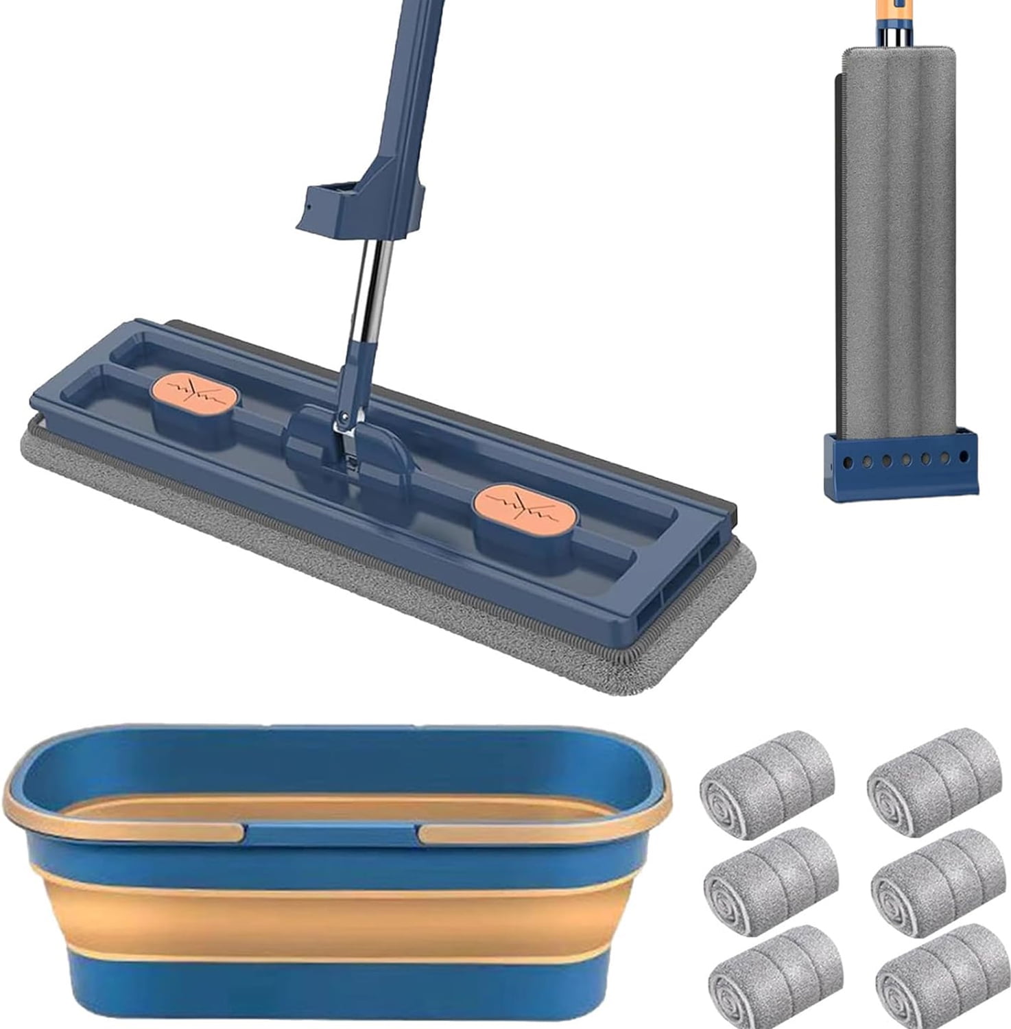 2025 New Saker Plus Large Flat Mop, 360° Rotation Saker Plus Mop and ...