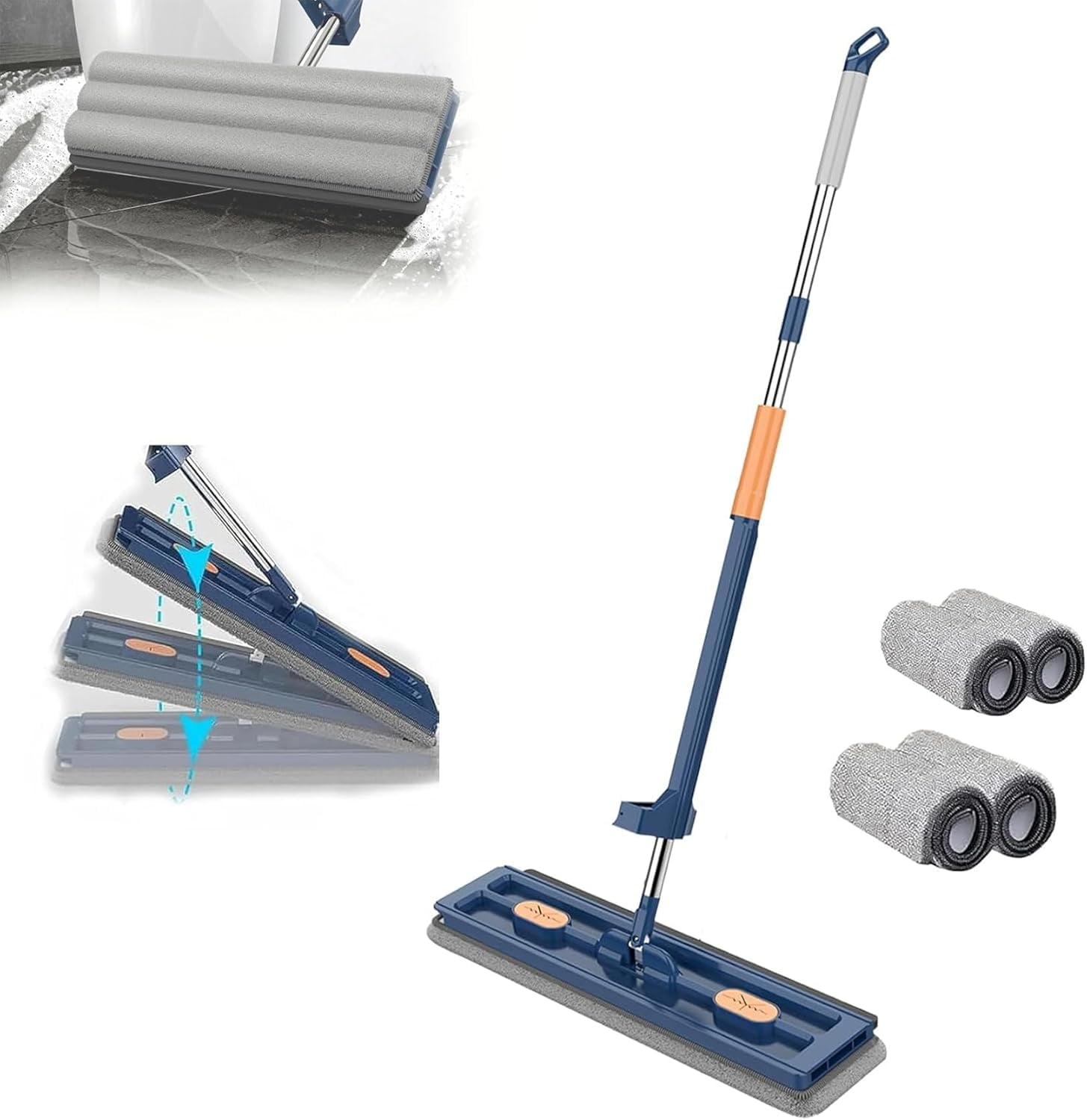 2025 New Saker Sakerplus Large Flat Mop, Saker Plus Mop 360° Rotating ...