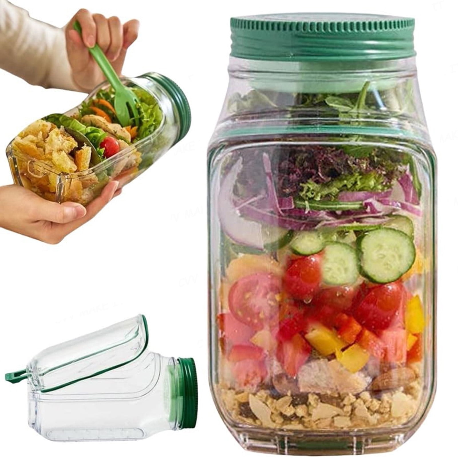 2025 New Salad Pod Side Open On The Go Container Lunch With Opening ...
