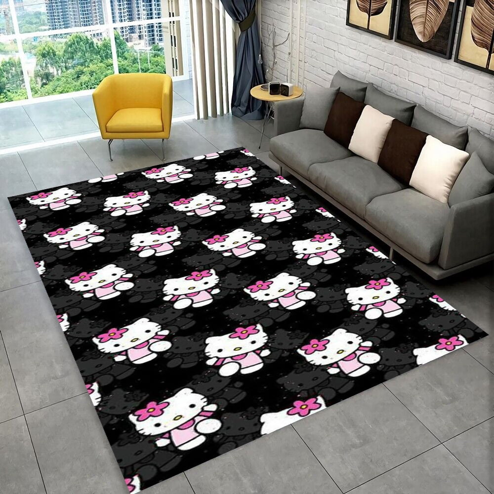 2025 New Sanrio Hello Kitty Cat Cartoon Girl Gift Rug Carpet for Living ...