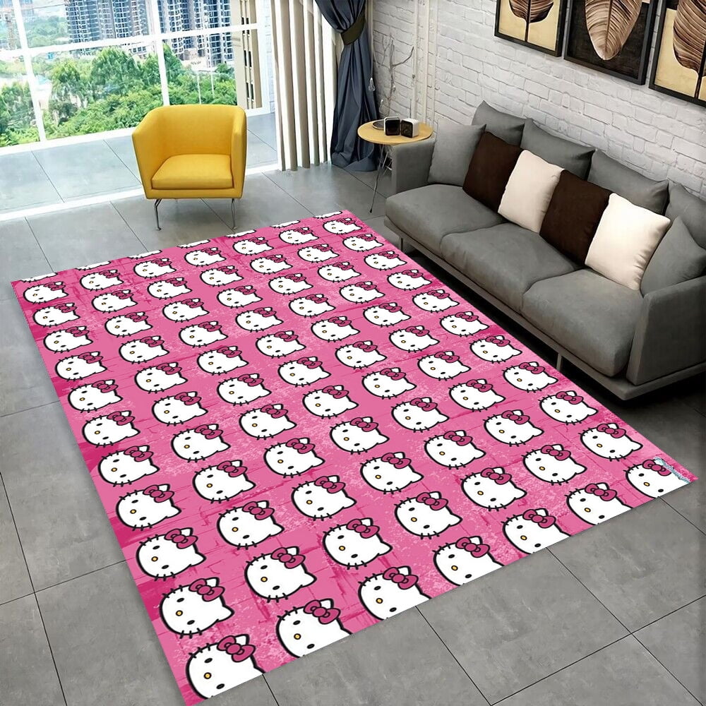 2025 New Sanrio Hello Kitty Cat Cartoon Girl Gift Rug Carpet for Living ...