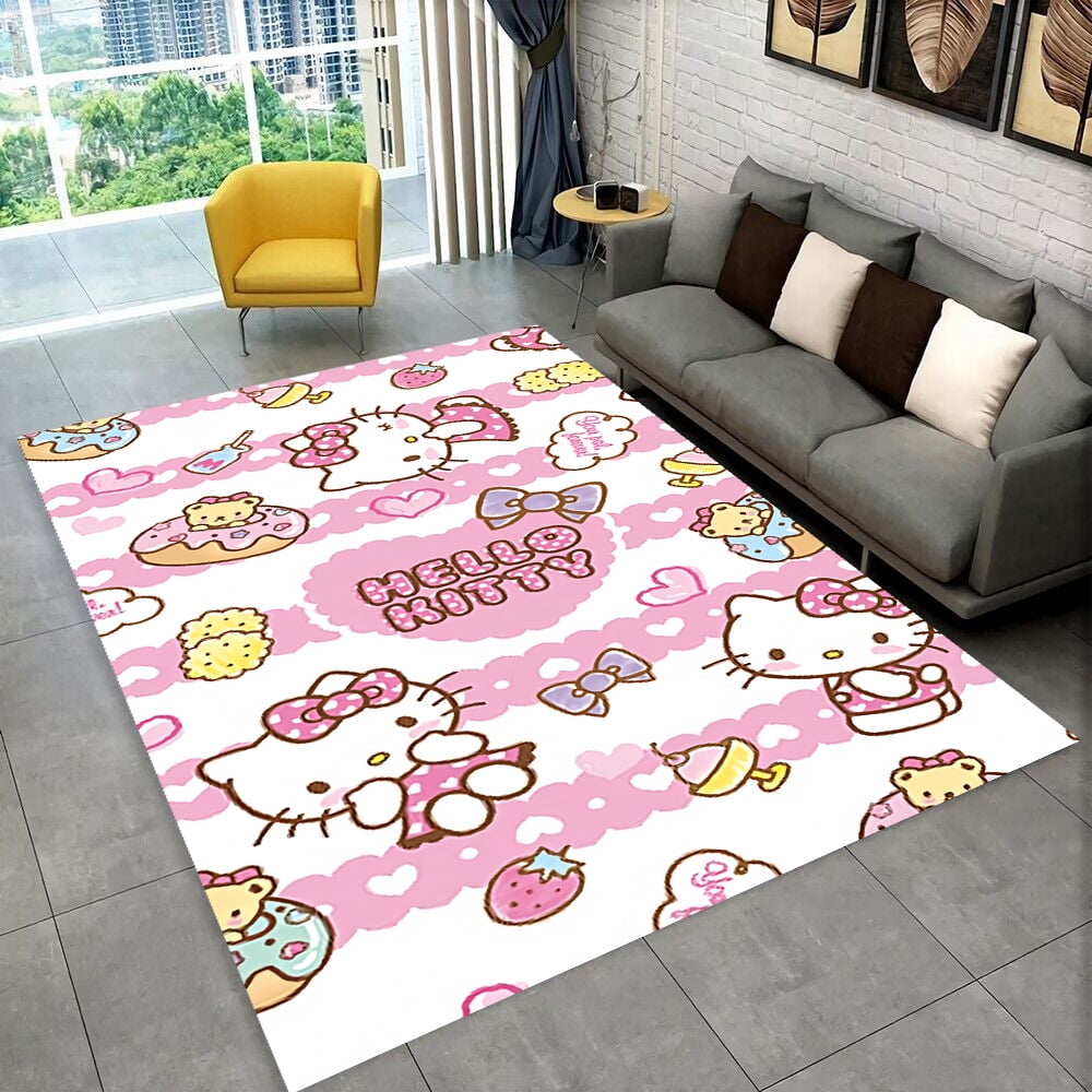 2025 New Sanrio Hello Kitty Cat Cartoon Rug Carpet for Living Room ...