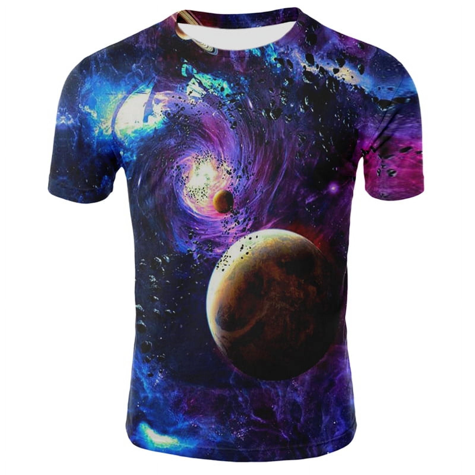 2025 New Scenery Palm Tree Graphic T Shirts For Men Fashion 3D Starry ...