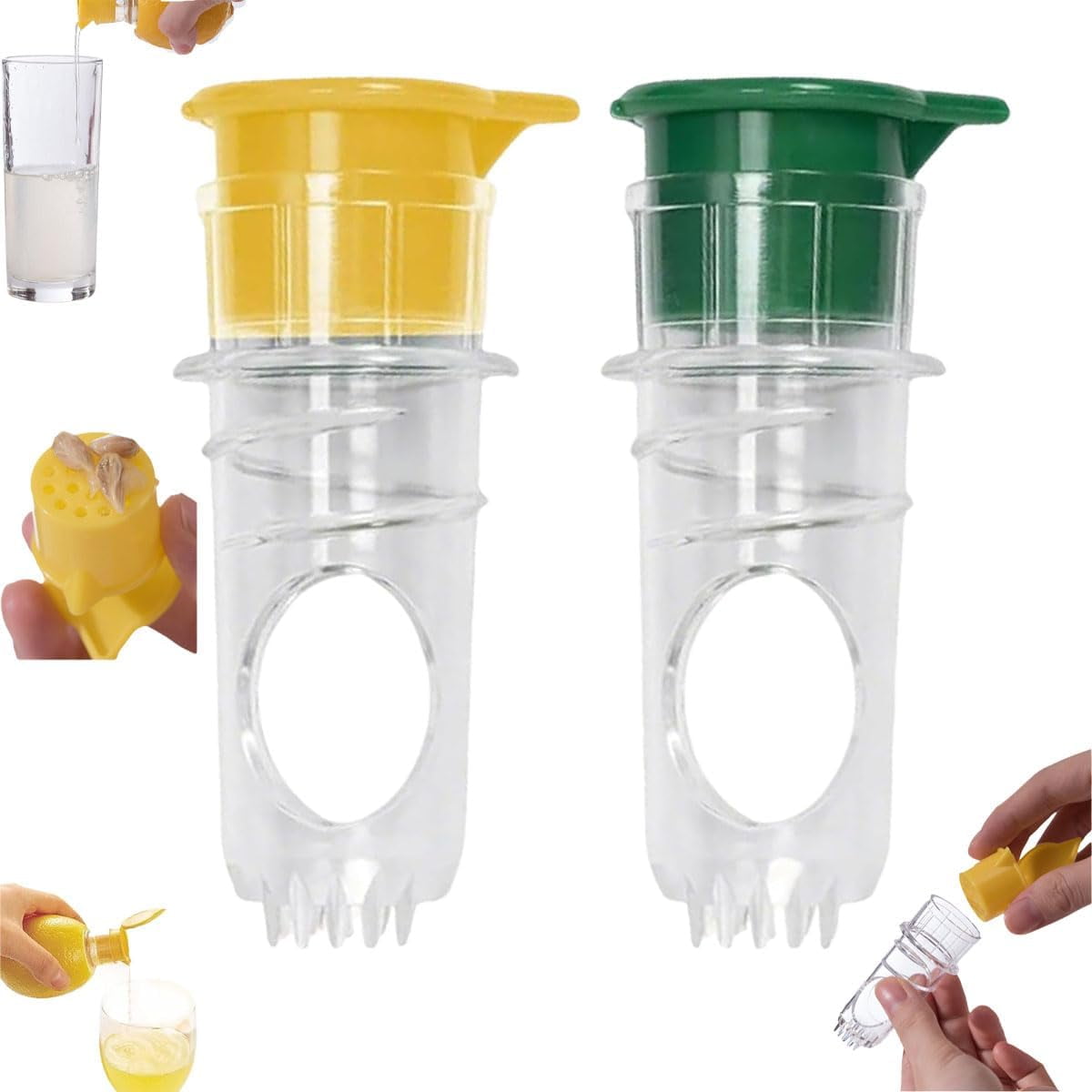 2025 New Screw-Top Lemon Squeezer with Built-In Filter, Handheld Citrus ...