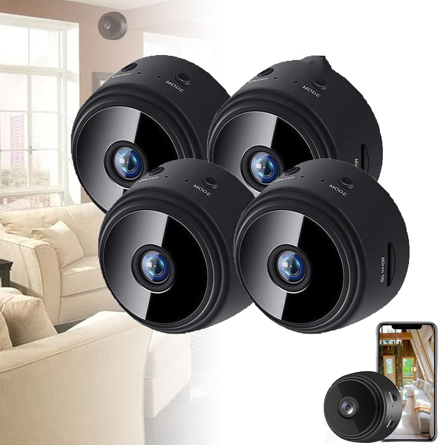 2025 New Secret Scope Security Camera, Mini Wire-Free Monitor with ...