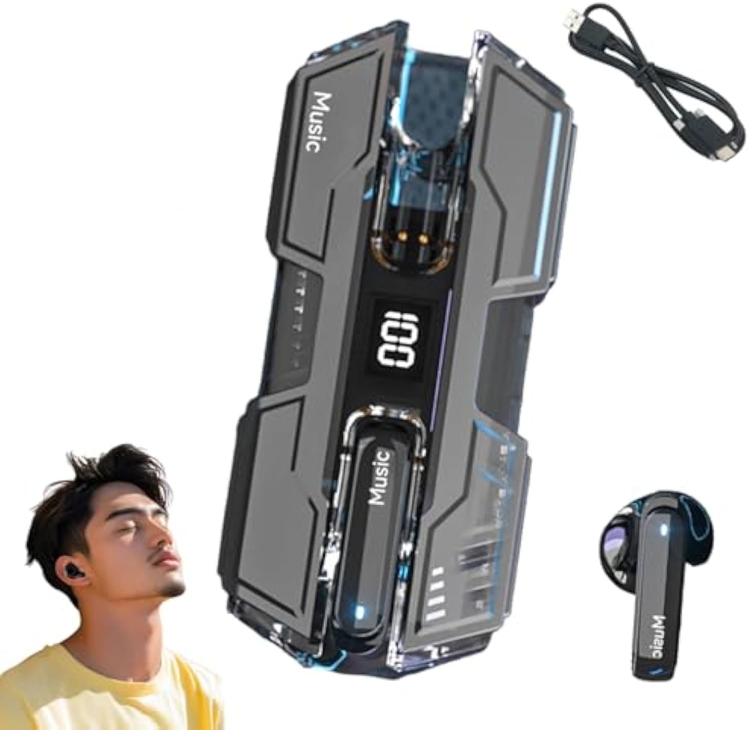 2025 New Semi-in-Ear Wireless Headset, Semi-in-Ear Bone Conduction ...