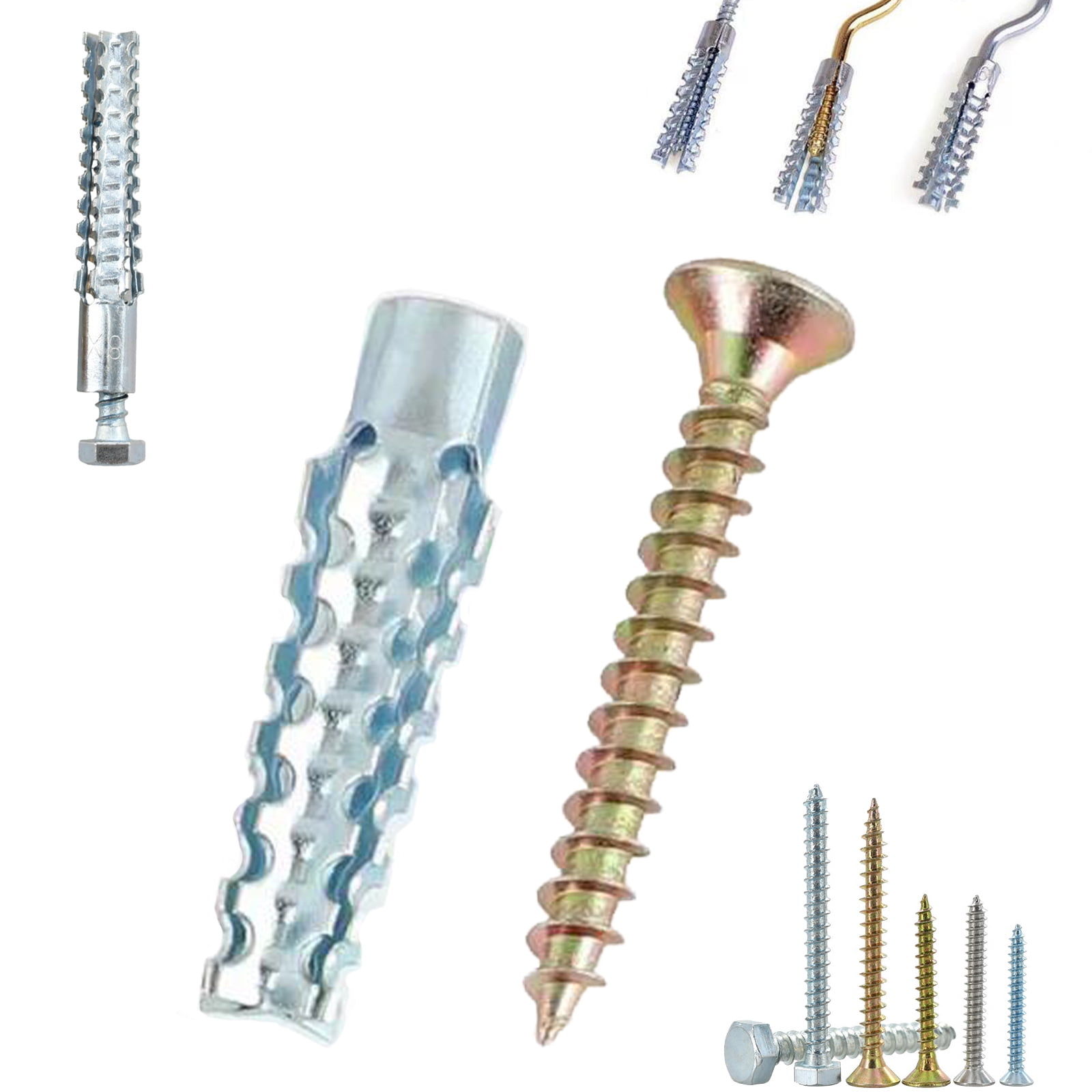 2025 New Serrated Iron Expansion Screw, Inbuyus Heavy Duty Steel Wall ...