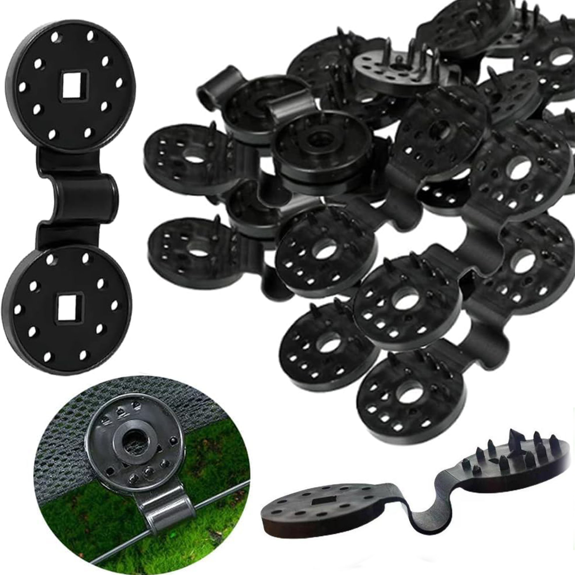 2025 New Shade Cloth Heavy Duty Lock Grip, 100 Pcs Shade Cloth Plastic ...