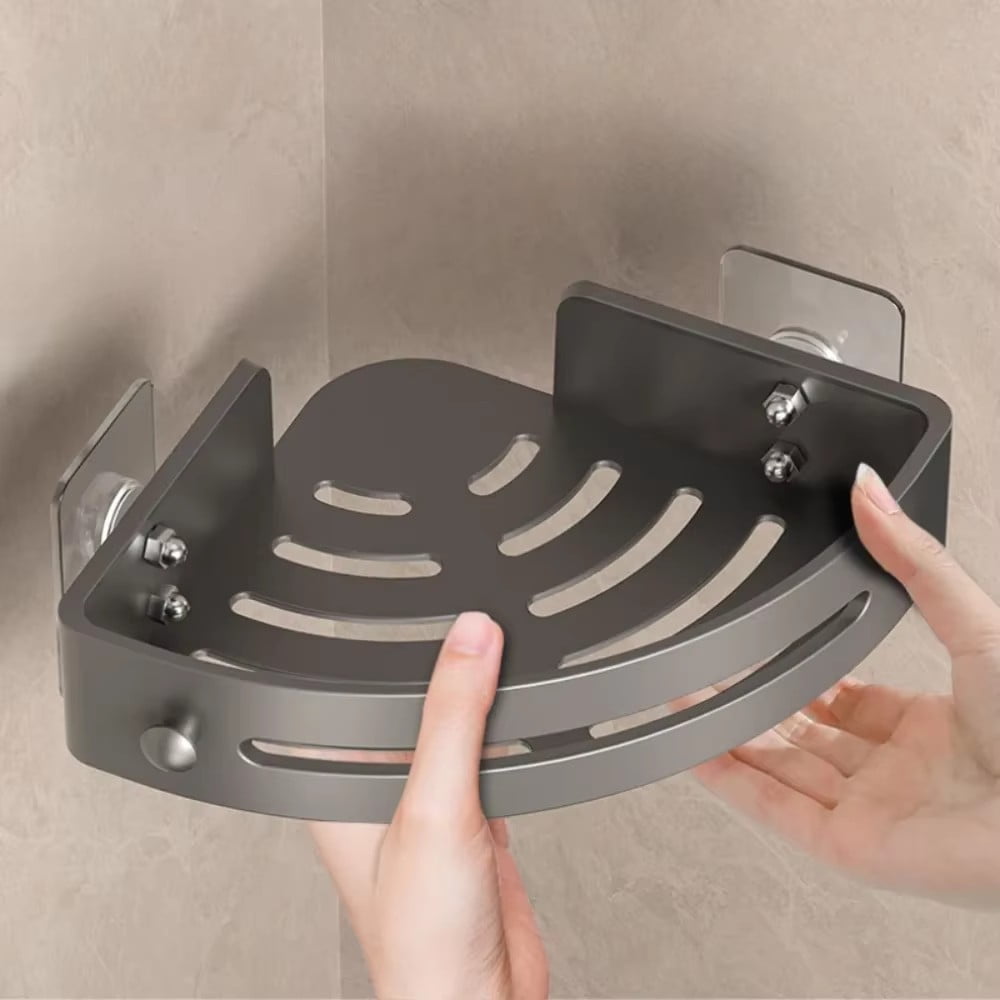 2025 New Shampoo Rack Bathroom Shelf Alloy Makeup Storage Organizer ...