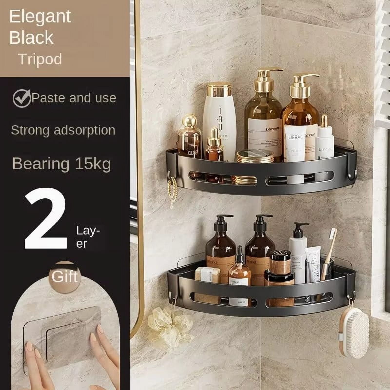 2025 New Shampoo Rack Bathroom Shelf Alloy Makeup Storage Organizer ...