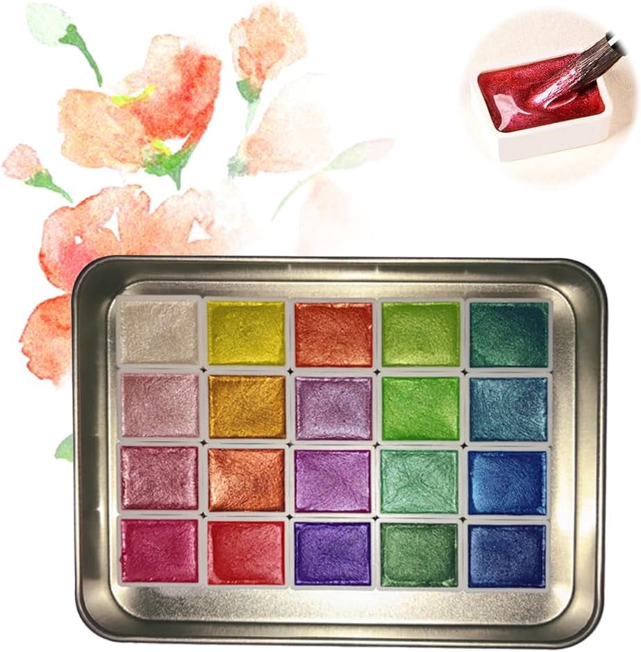 2025 New Shifting Watercolor Painting Set, 20 Colors Watercolor ...