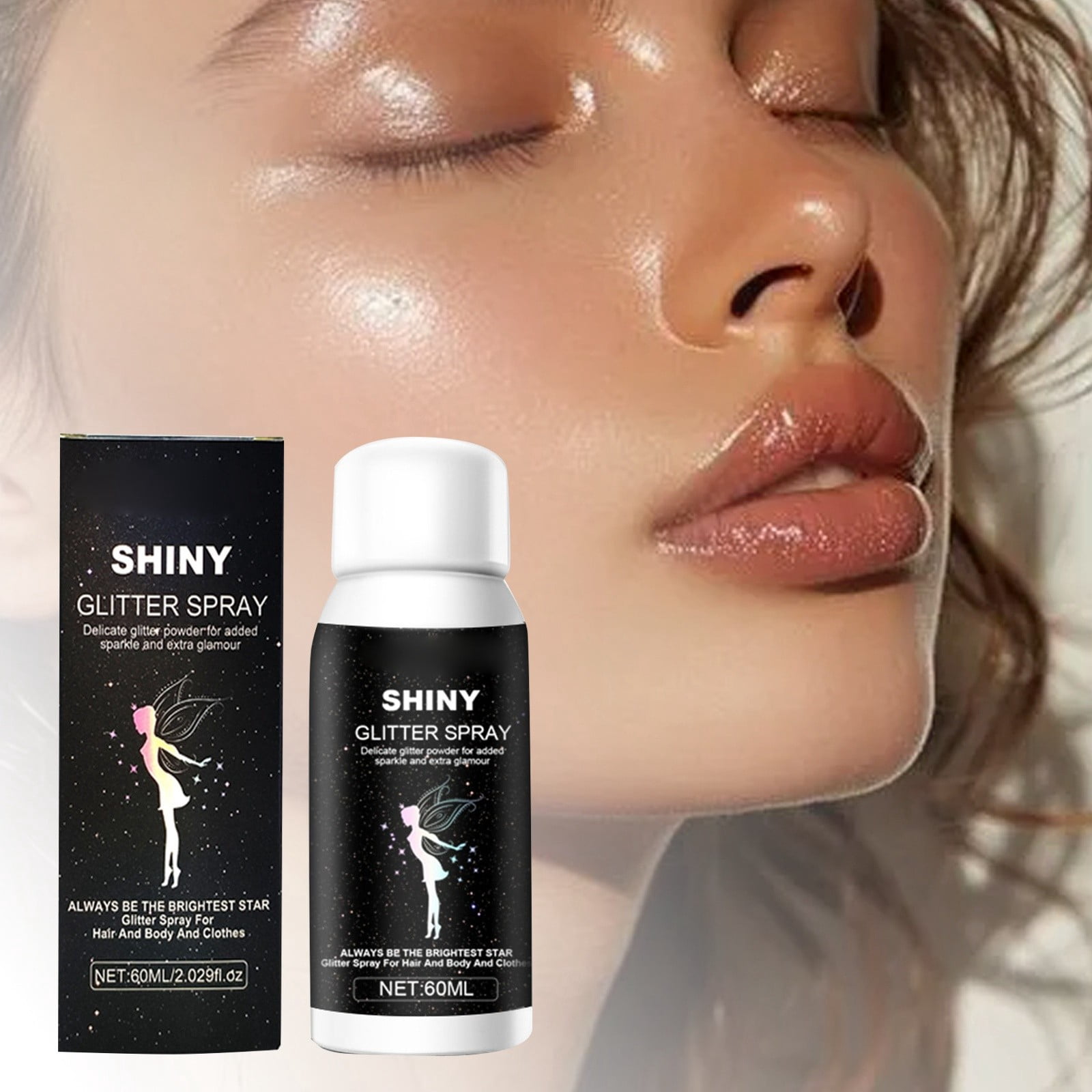 2025 New Shiny Glitter Spray for Hair and Body, Temporary Body Shimmer ...