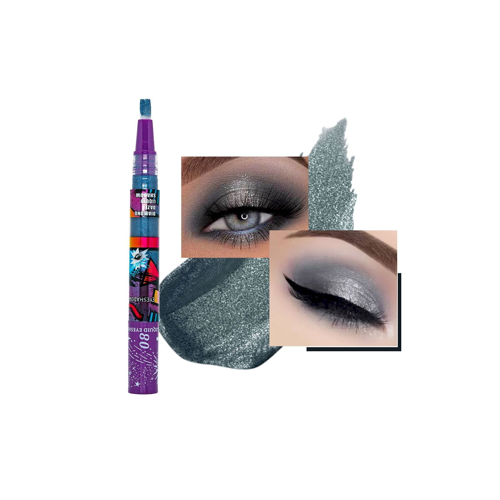 2025 New Shiny Liquid Eyeshadow Pen Pearlescent Glitter Long Lasting W ...