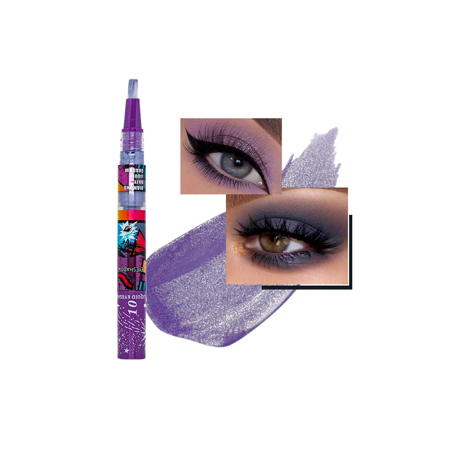 2025 New Shiny Liquid Eyeshadow Pen Pearlescent Glitter Long Lasting W ...