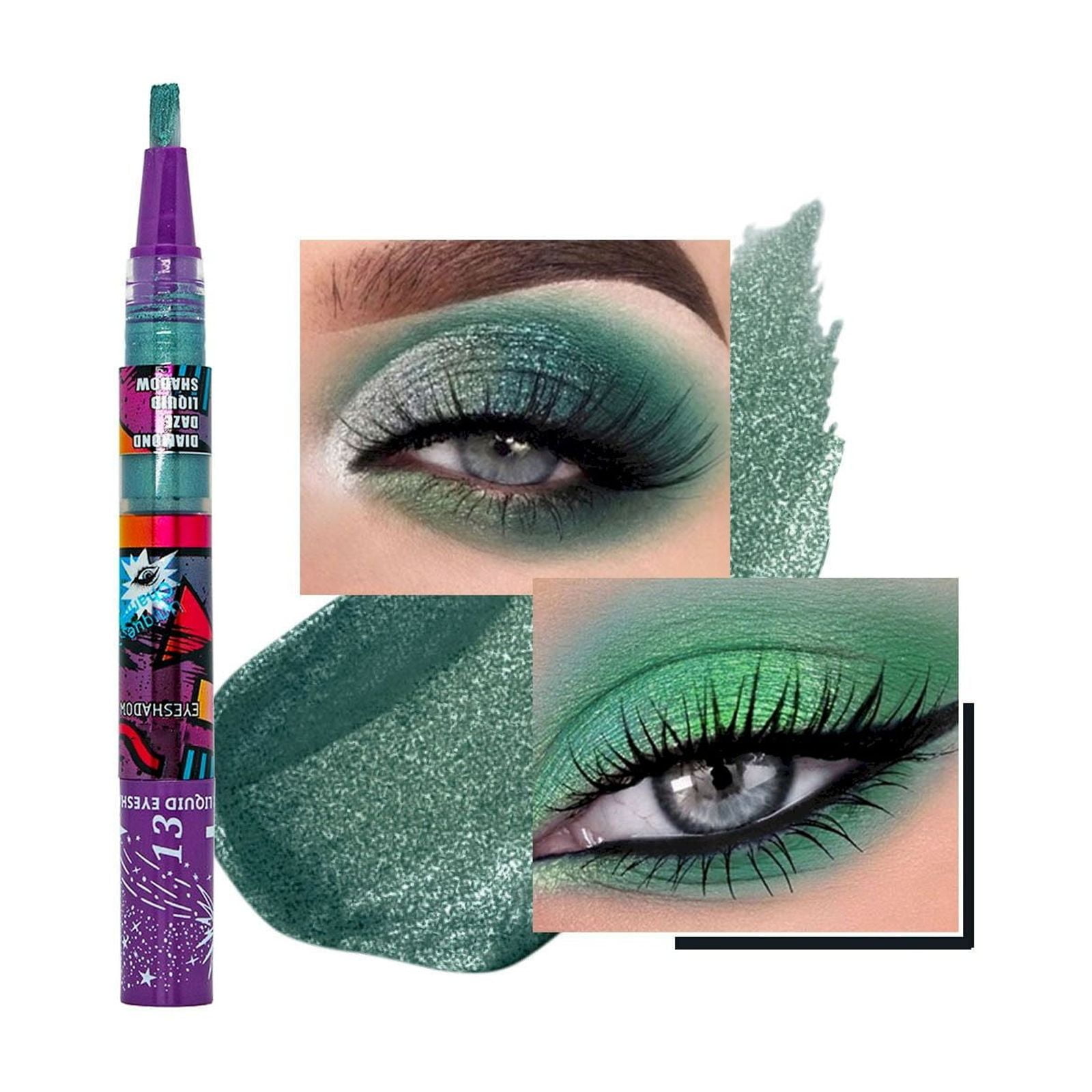 2025 New Shiny Liquid Eyeshadow Pen Pearlescent Glitter Long Lasting W ...