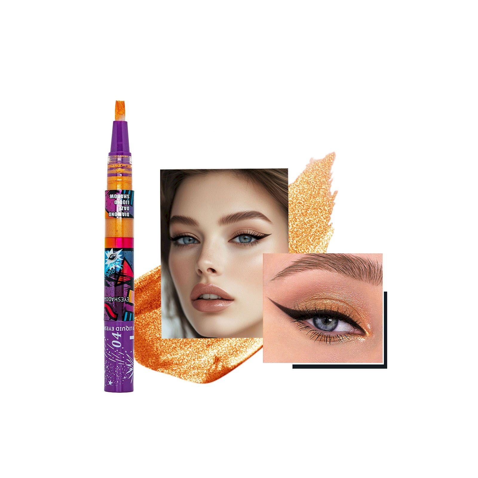 2025 New Shiny Liquid Eyeshadow Pen Pearlescent Glitter Long Lasting W ...