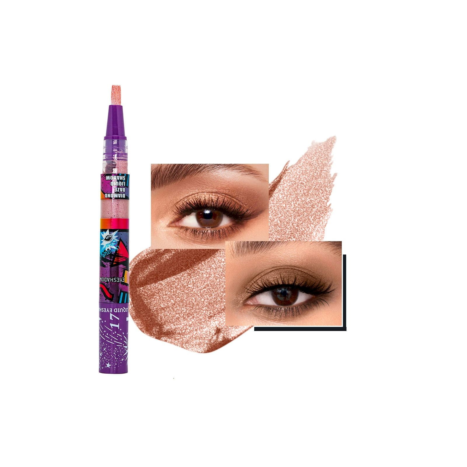2025 New Shiny Liquid Eyeshadow Pen Pearlescent Glitter Long Lasting W ...