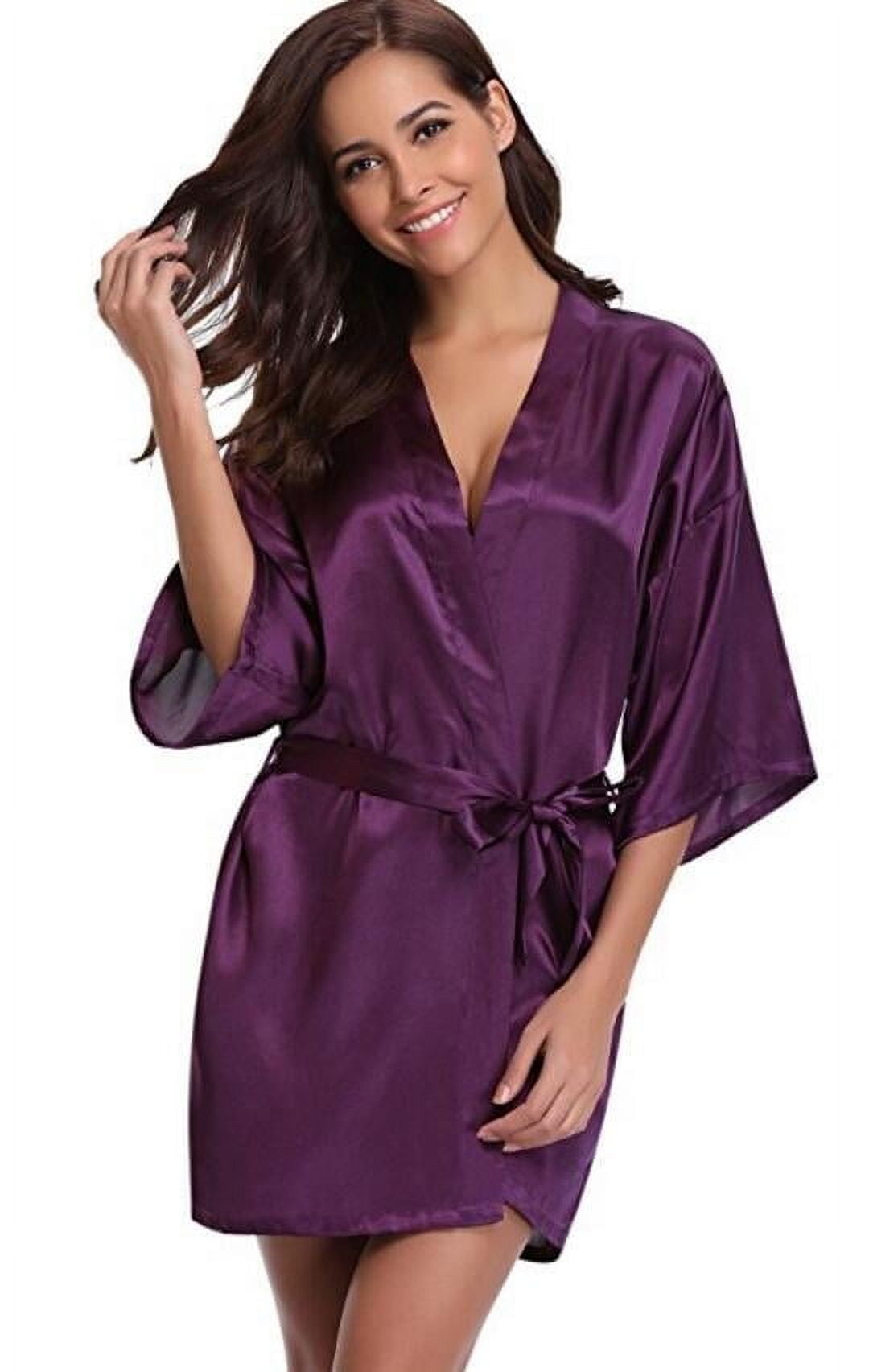 2025 New Silk Kimono Robe Bathrobe Women Silk Bridesmaid Robes Sexy ...