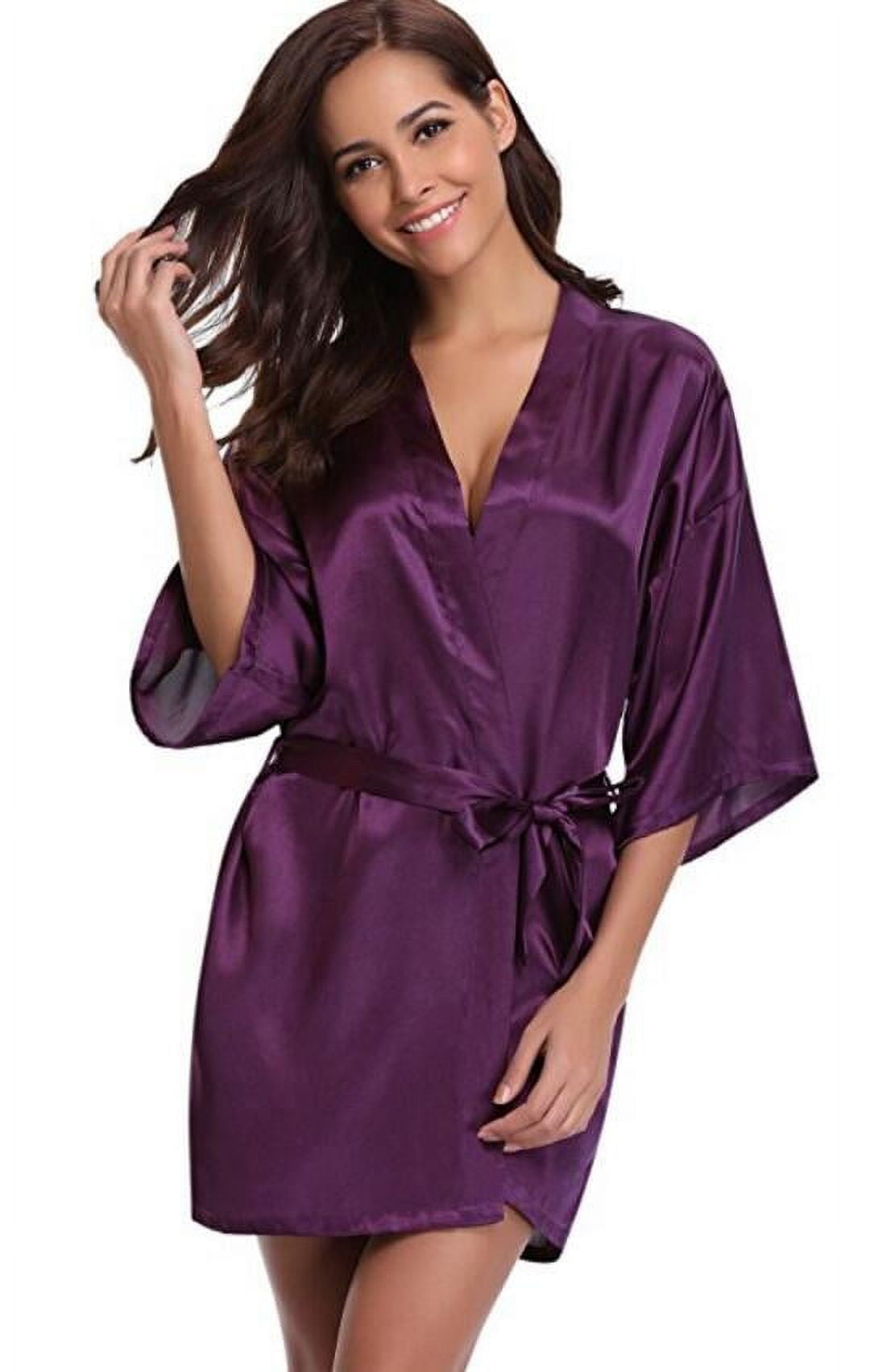 2025 New Silk Kimono Robe Bathrobe Women Silk Bridesmaid Robes Sexy ...