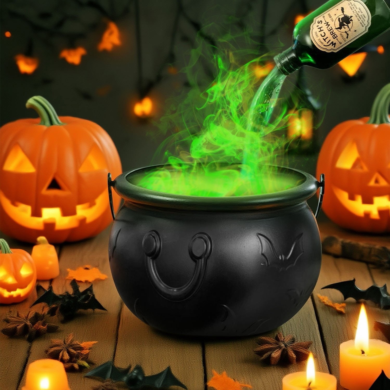 2025 New Skeleton Potion Witches Cauldrons Cauldron Diffuser Halloween Black Witch Pot with ...