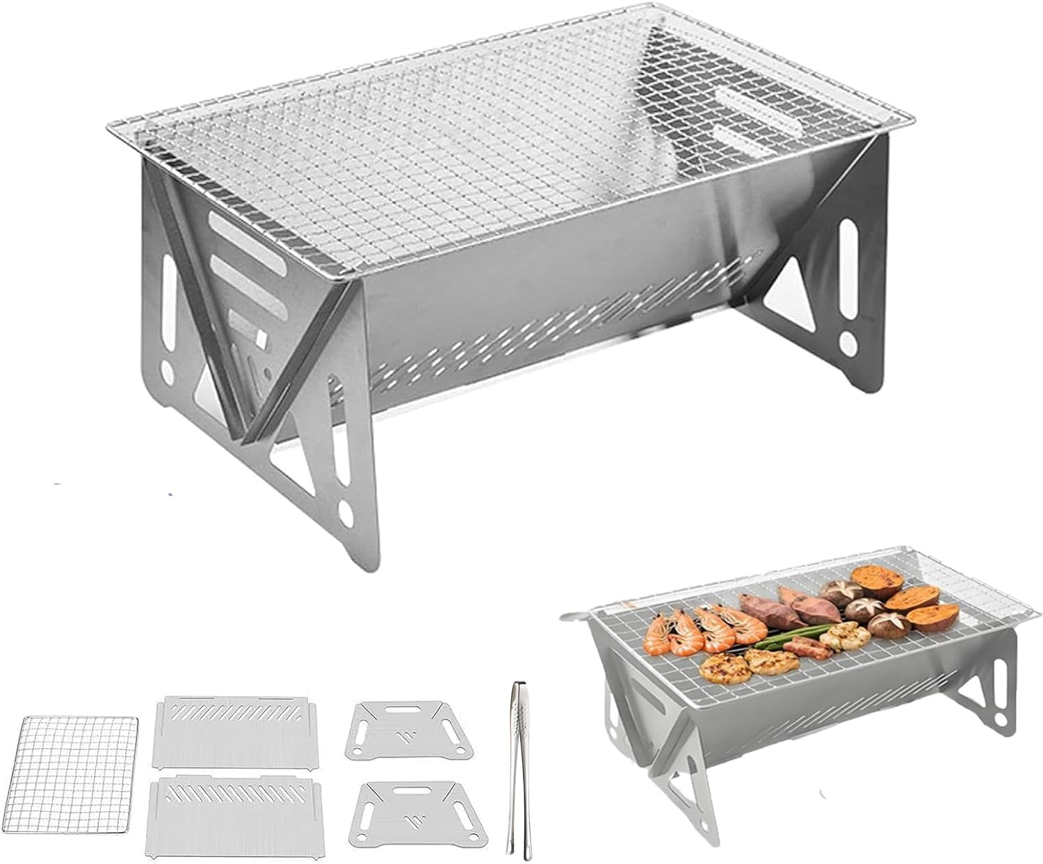 2025 New Slot Grill - Collapsible BBQ Grill for Easy Storage Steel ...