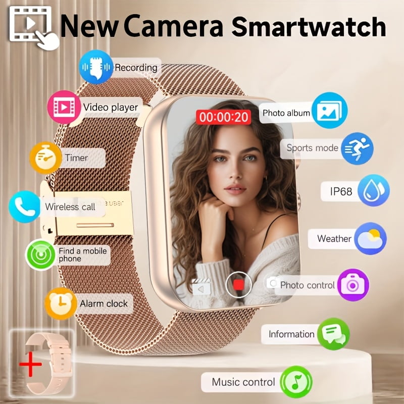2025 New Smartwatch with Built-in Camera | 1.91" HD Display | Audio ...