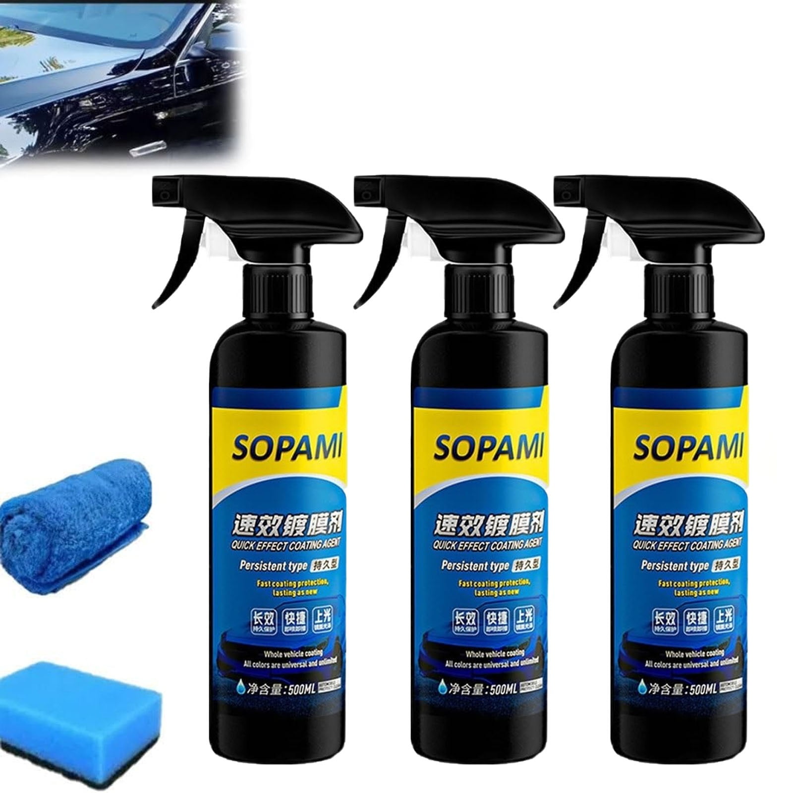 2025 New Sopami Car Coating Spray,3 in 1 Multi-functional Quick Effect ...