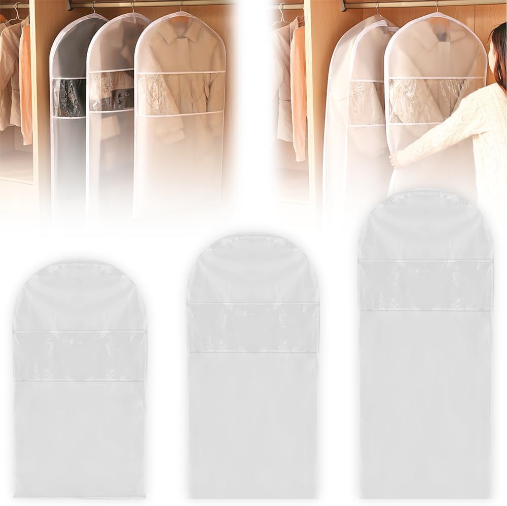 2025 New Space Saving Hanging Garment Bag with Self Compression Zipper ...
