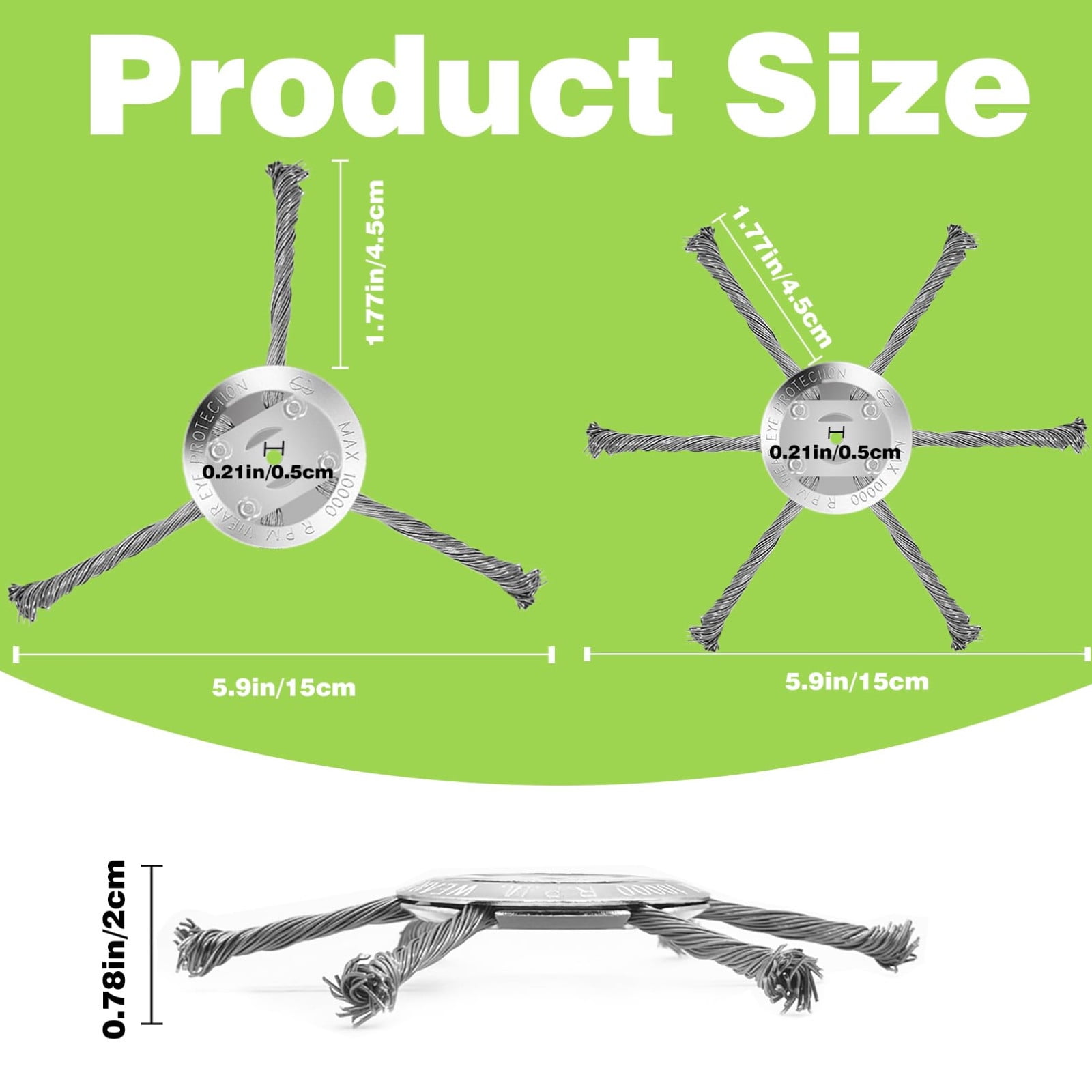 2025 New Steel Wire Grass Trimmer Head, for Electric Battery Powered ...