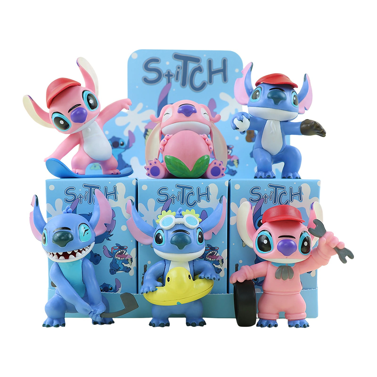 2025 New Stitch Action Figure, Stitch Desktop Ornaments Figurines Dolls ...