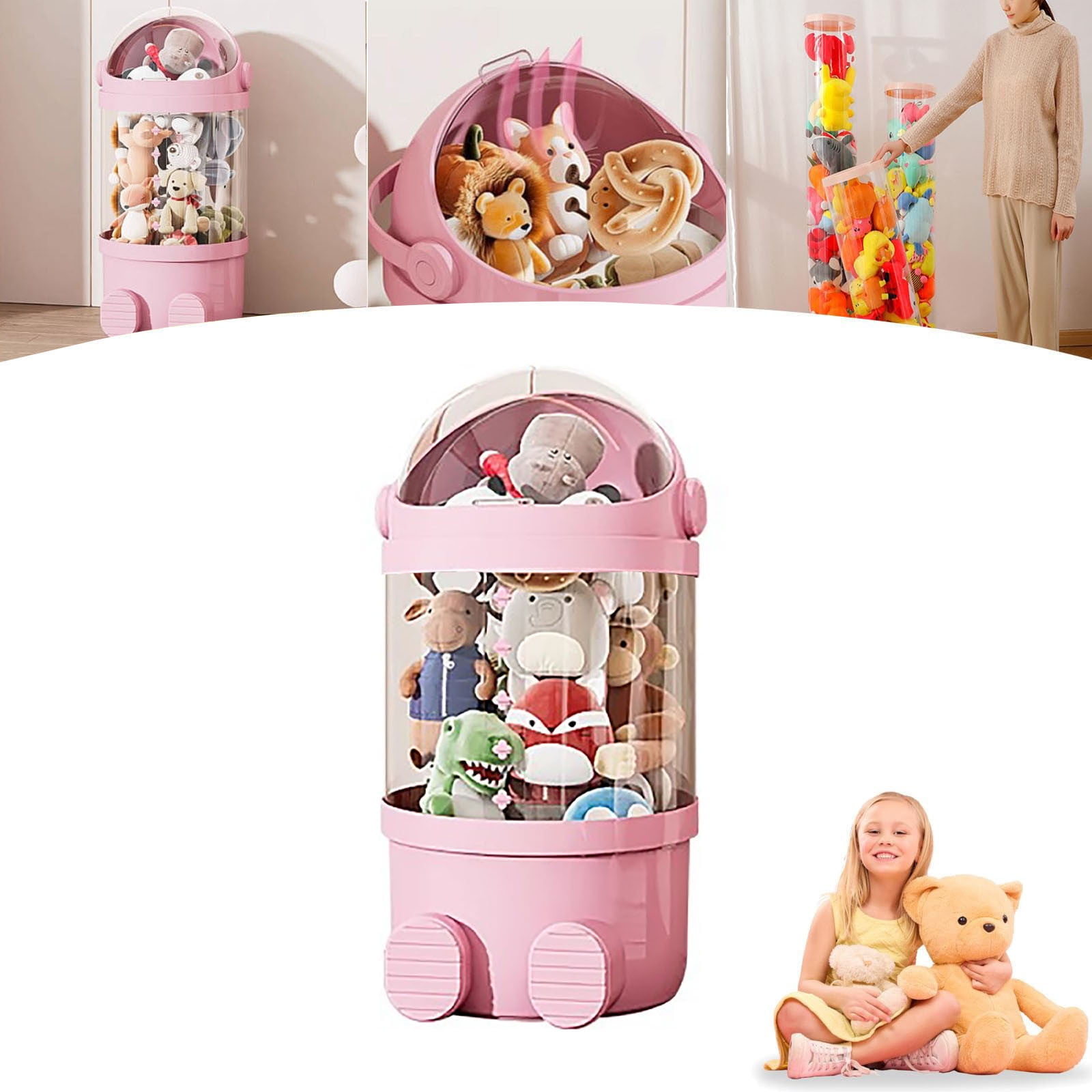 2025 New Stuffed Animal Storage Tube with Zipper,Vertical Toy Storage ...