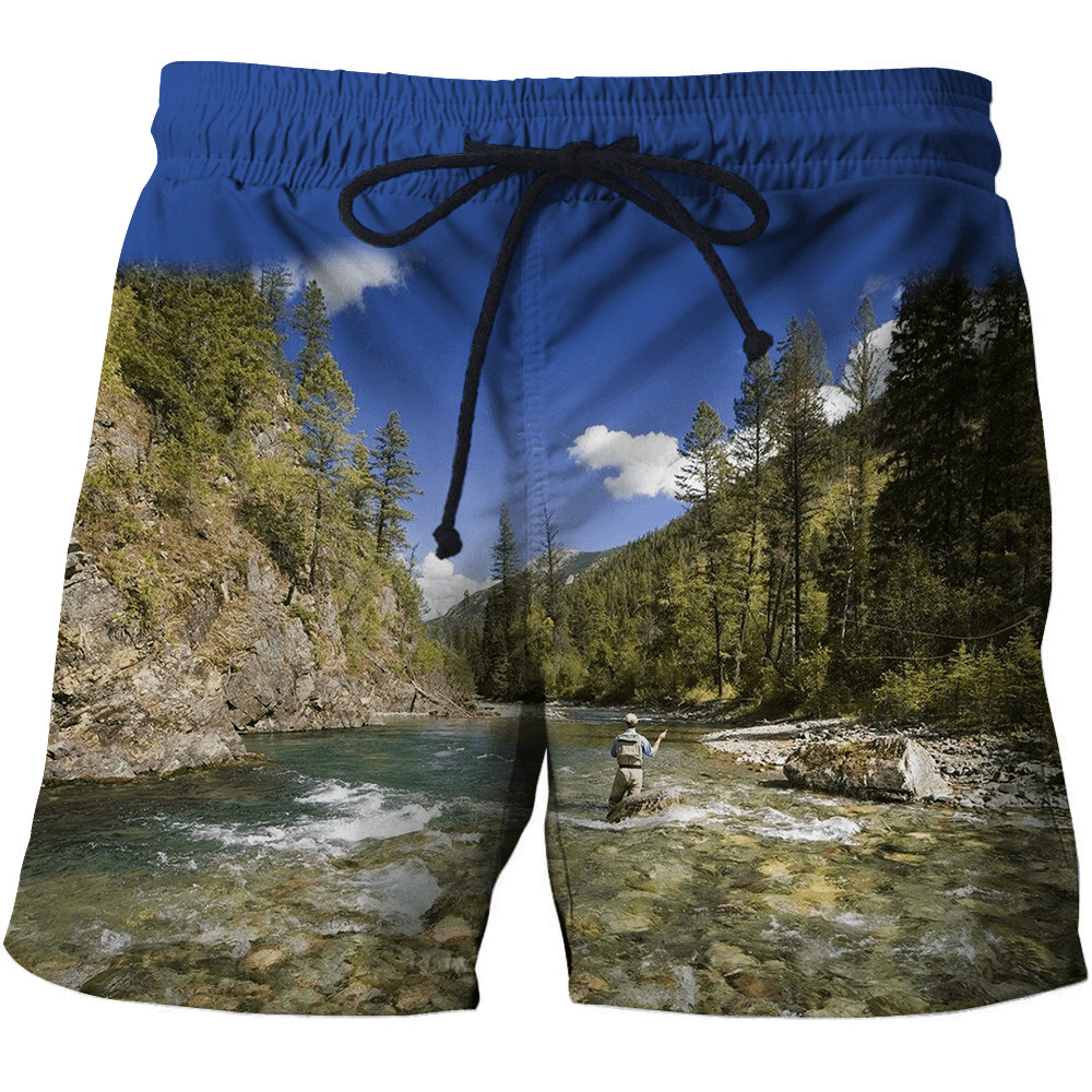 2025 New Summer Fish Quick Dry 3d Printed Men Swimwear Shorts Mens ...