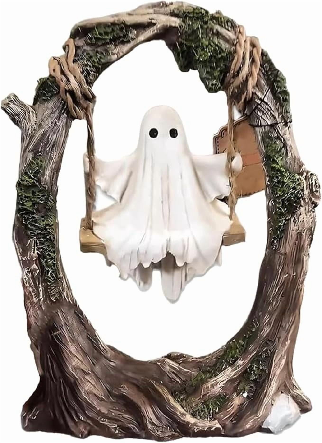 2025 New Swinging Shadows: Ghost on a Tree Swing - Halloween Swing ...