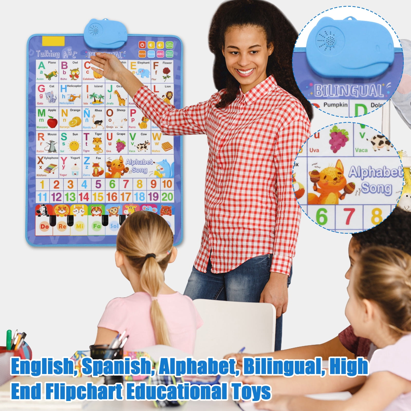 2025 New Talking Wall Chart – English and Spanish Learning Poster with ...