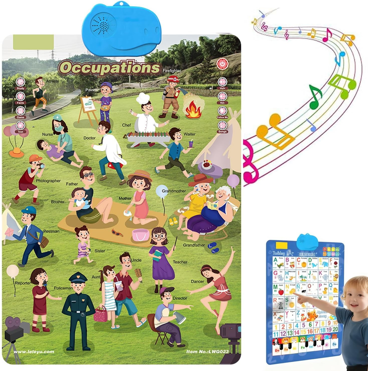 2025 New Talking Wall Chart for Kids – English & Spanish Learning ...