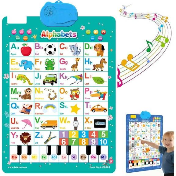 2026 New Talking Wall Chart for Preschool, Electronic Alphabet Wall ...