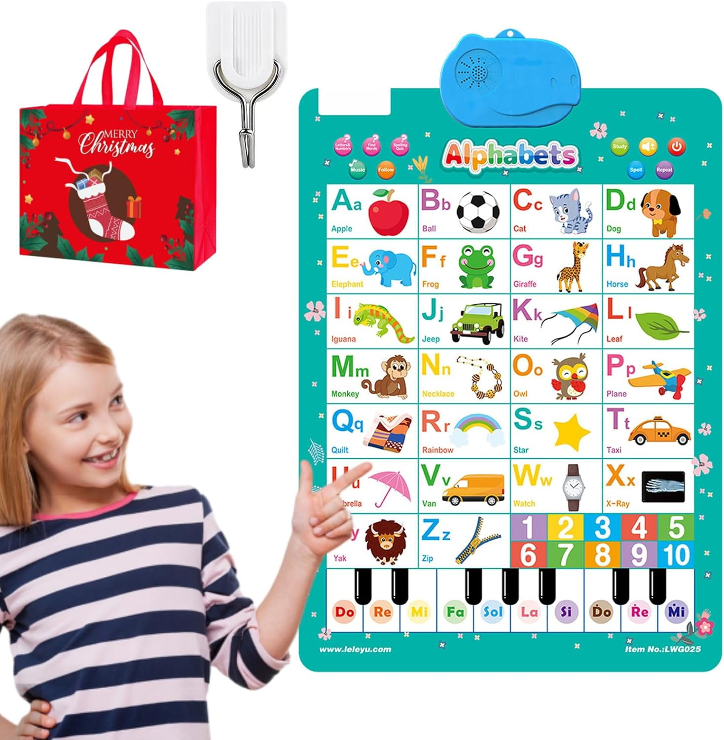 2025 New Talking Wall Chart for Kids – English & Spanish, Learning ...